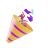 🎉 Party Popper - Royalty-Free GIF - Animated Sticker - Free PNG ...