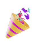 🎉 Party Popper - Royalty-Free GIF - Animated Sticker - Free PNG ...